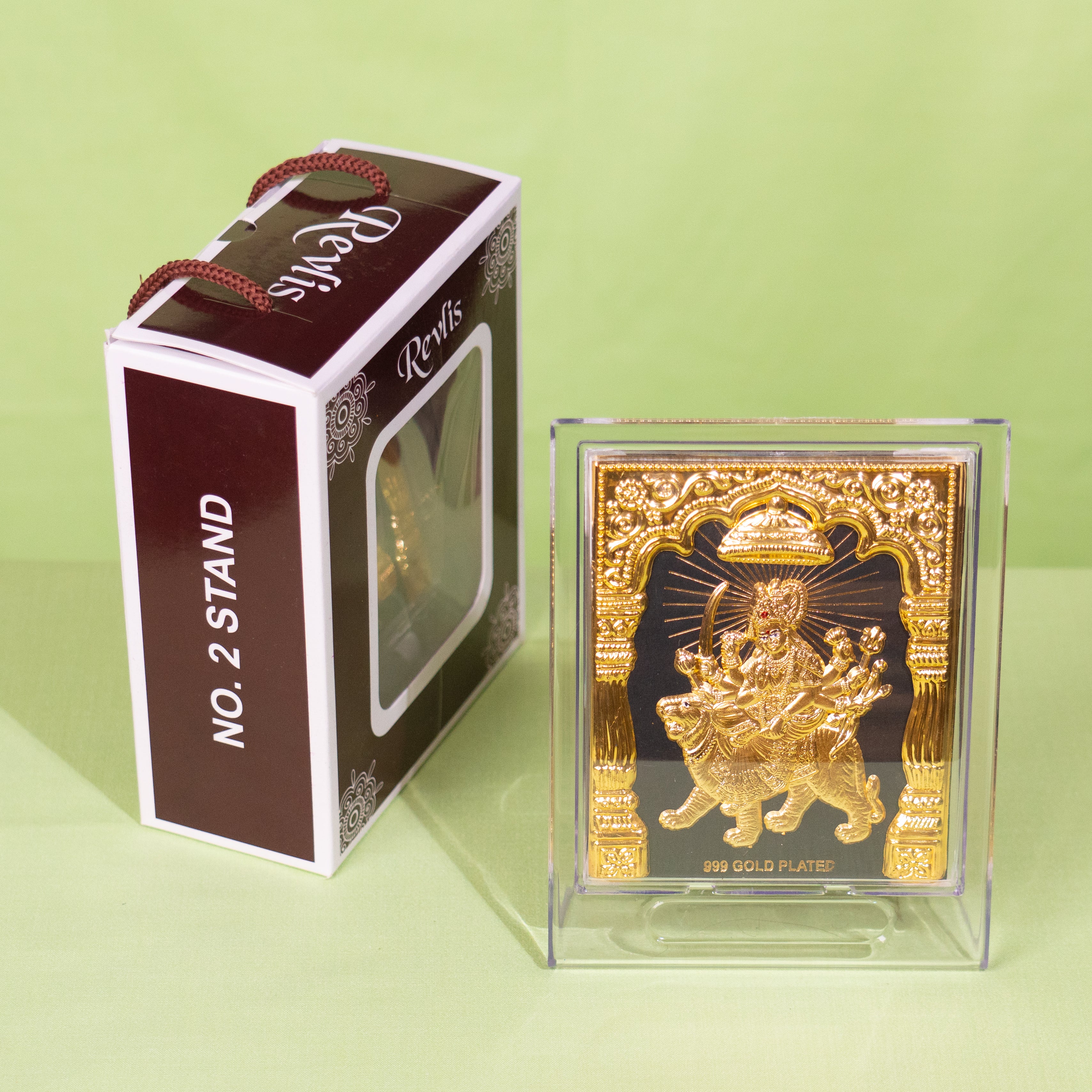 Gold Coated Durga Devi Frame (No 2) Square – MMSilver